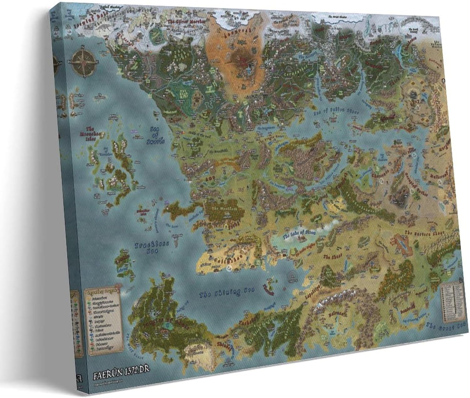Amazon.com: Forgotten Realms Faerun Map Poster Poster for Room ...