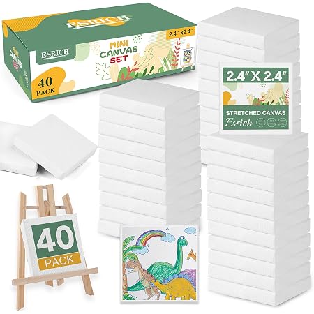 Amazon.com: Outus 12 Pack Mini Canvas Panels for Painting Craft Drawing ...