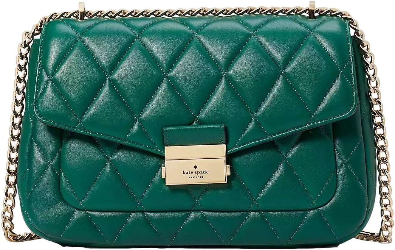 kate spade new york Women's Carey Smooth Leather Medium Flap Quilted ...