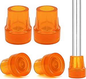 Amazon.com: 4 Pcs Rubber Walking Cane Tips 1 Inch, Non-Slip Foot ...