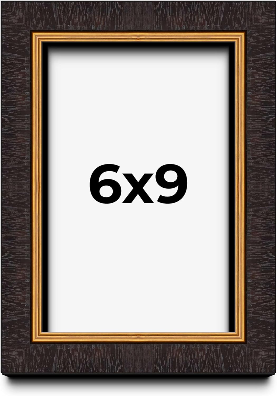 Amazon.com - 6x9 Shadow Box Walnut Brown & Gold Trim Display Frame | 1 ...