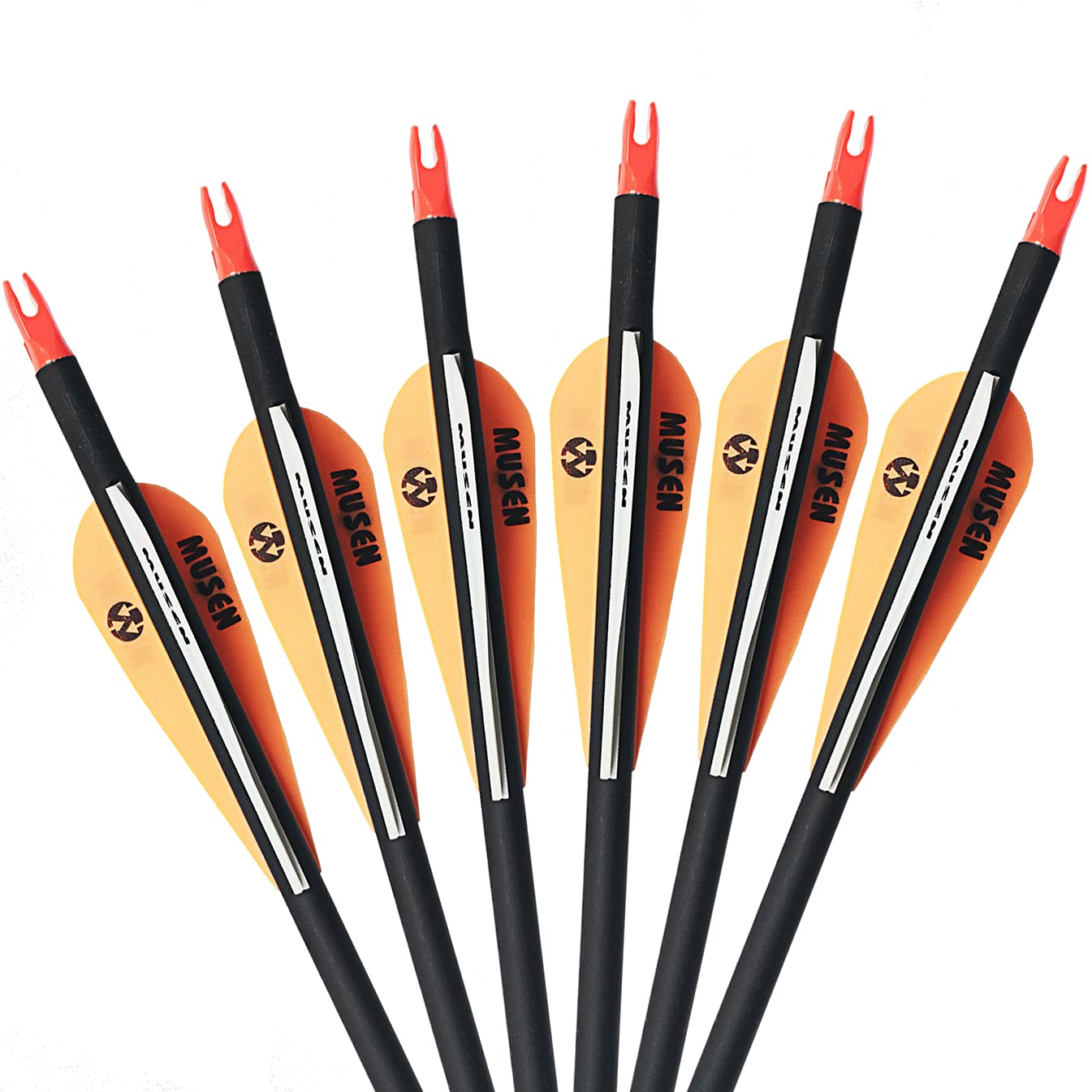 Snapklik.com : Musen Archery 30/28 Inch Carbon Practice Targeting Arrows