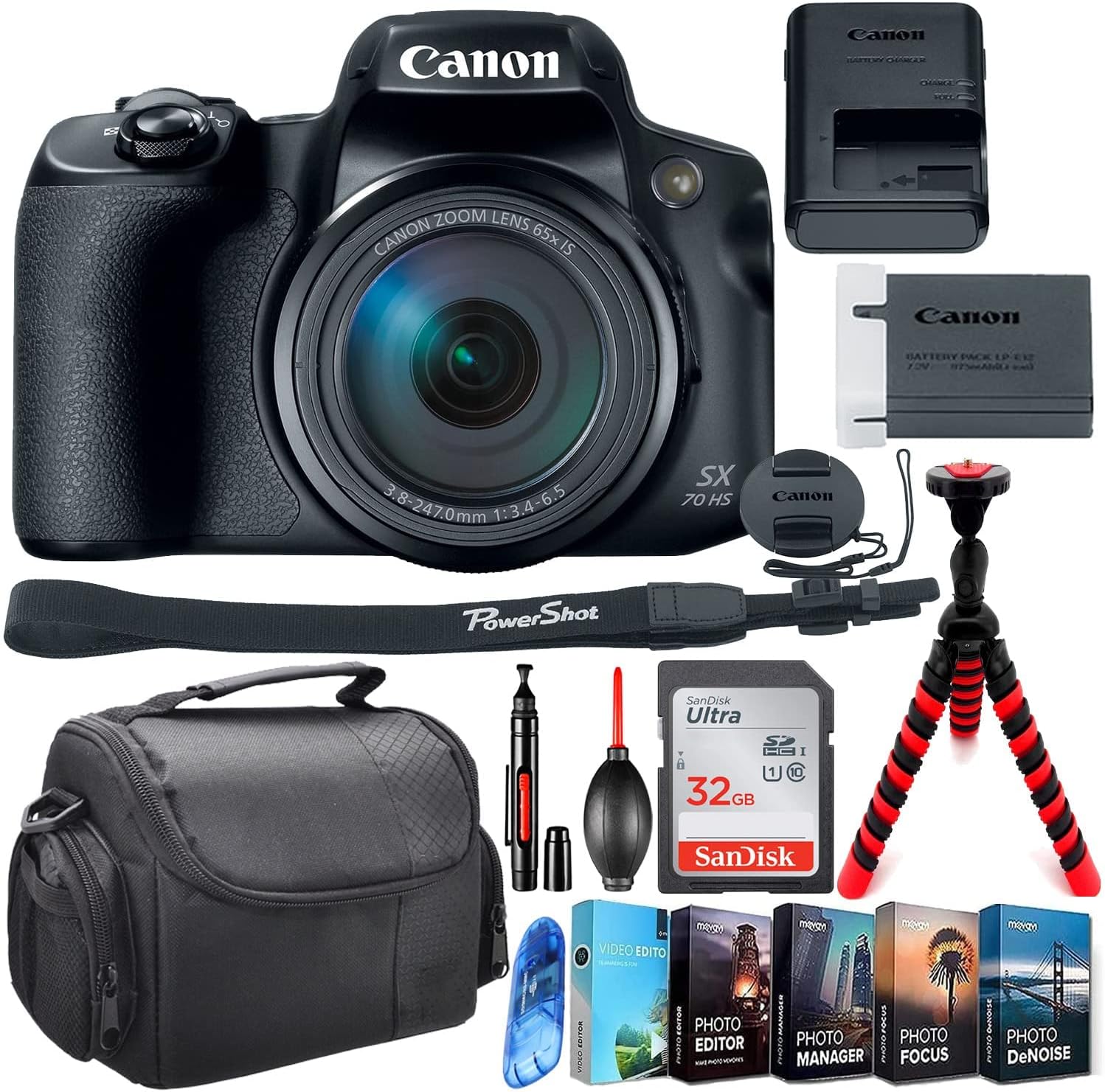 Amazon.com : Canon PowerShot SX70 HS Digital Camera - 4K UHD Camera ...