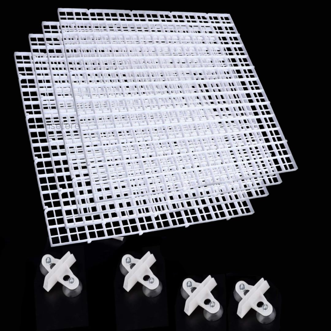 Premier Plants Aquarium White Divider 4 Pcs with 4 Pcs Grid Divider ...