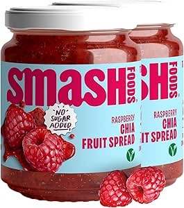 Chia Smash Raspberry Jam | Low-Calorie, No Sugar Added Keto Jam with ...