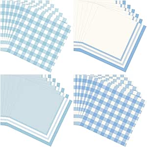Amazon.com: 48Pcs Light Blue Cocktail Napkins - Folded 5 x 5 Inch ...
