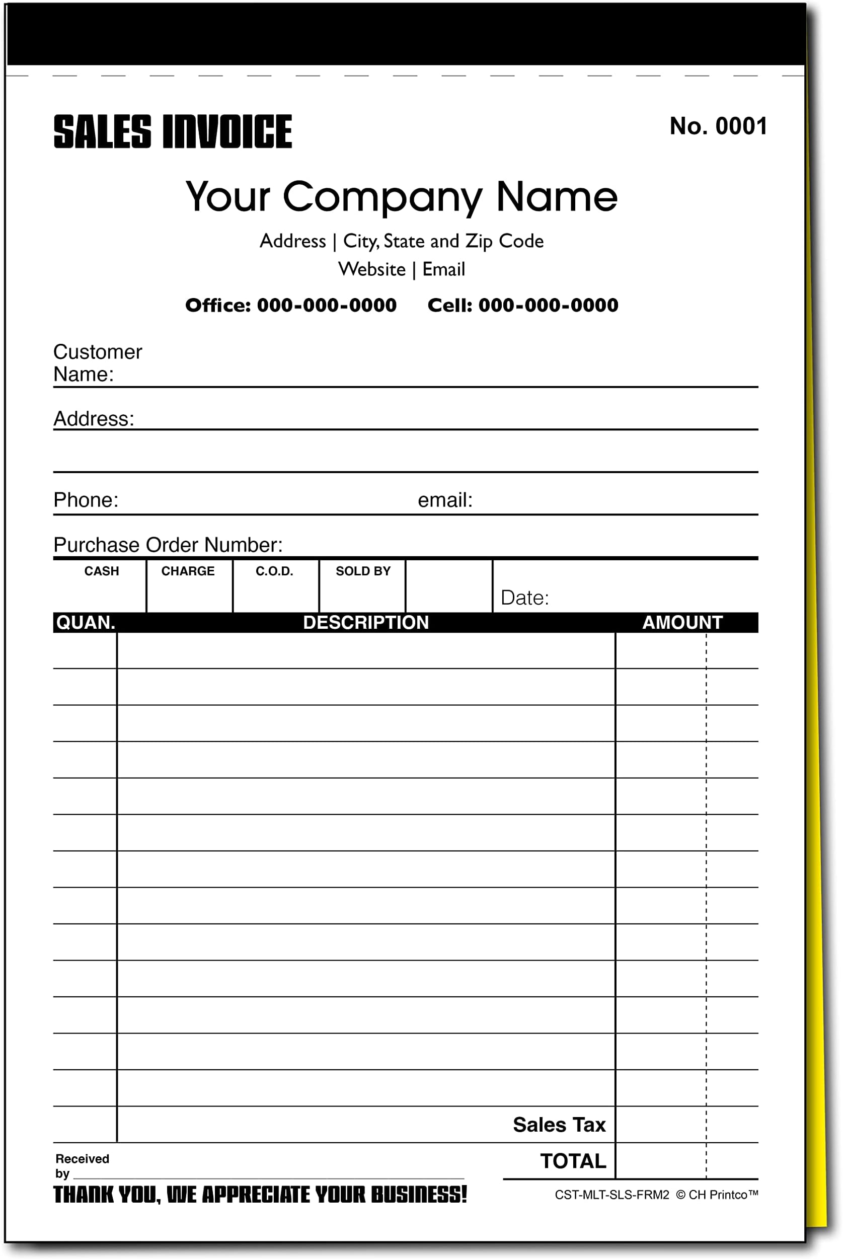 Amazon.com : Adams Contractor Invoice Forms, 8.5 x 11.44 Inch, 3-Part ...