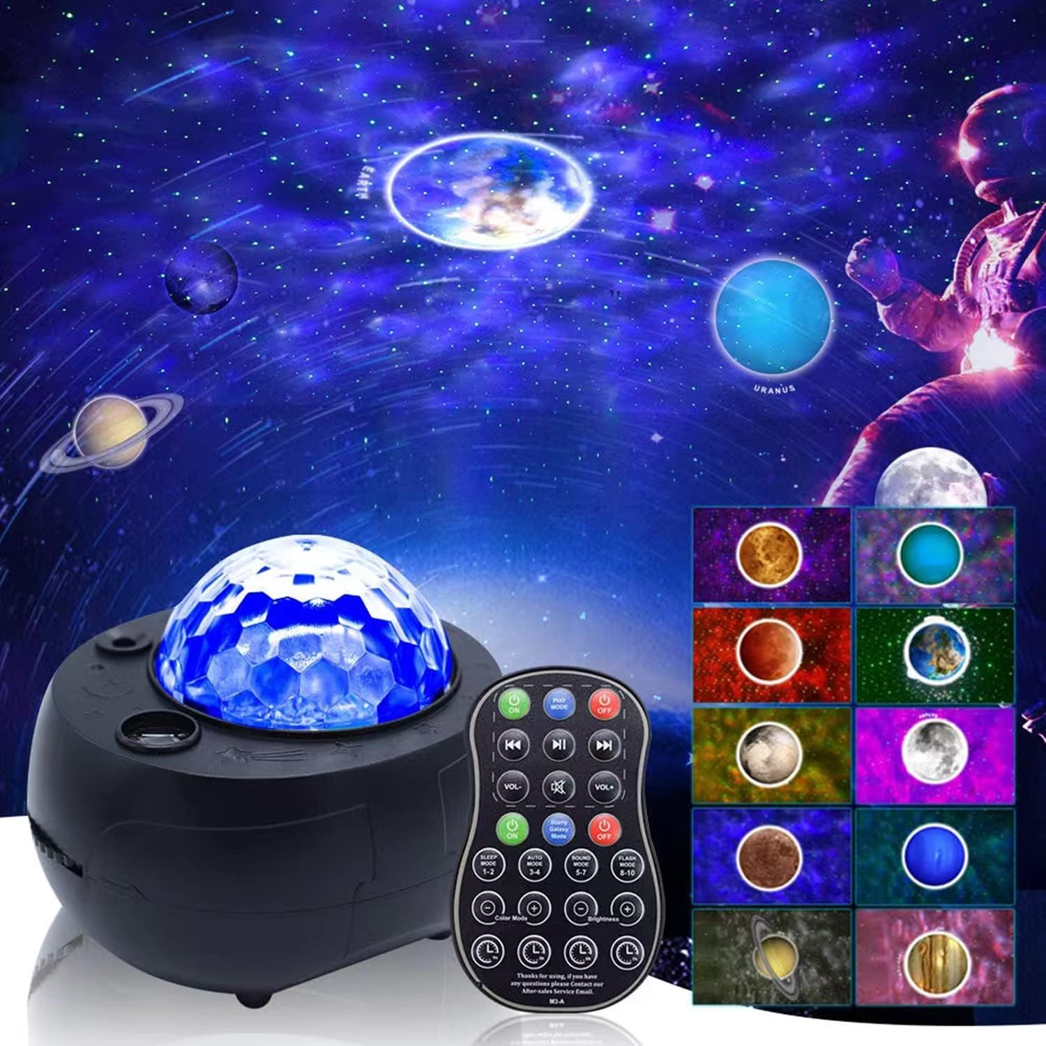 Astronaut Star Galaxy Projector, LED Night Light with Bluetooth Speaker ...