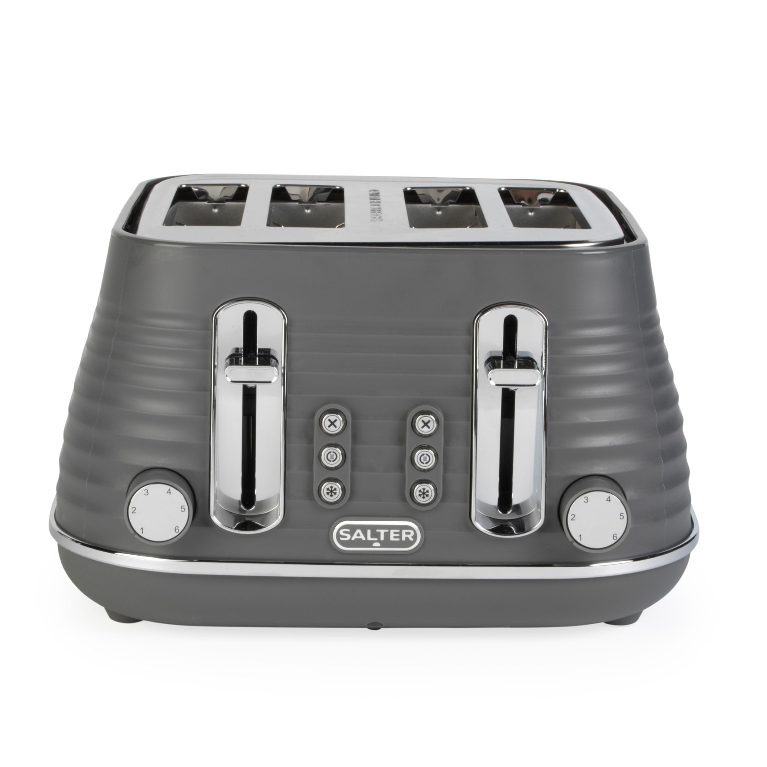 Salter EK5743GRY 4-Slice Wide Slot Toaster – Extra Thick Bread, Bagels ...