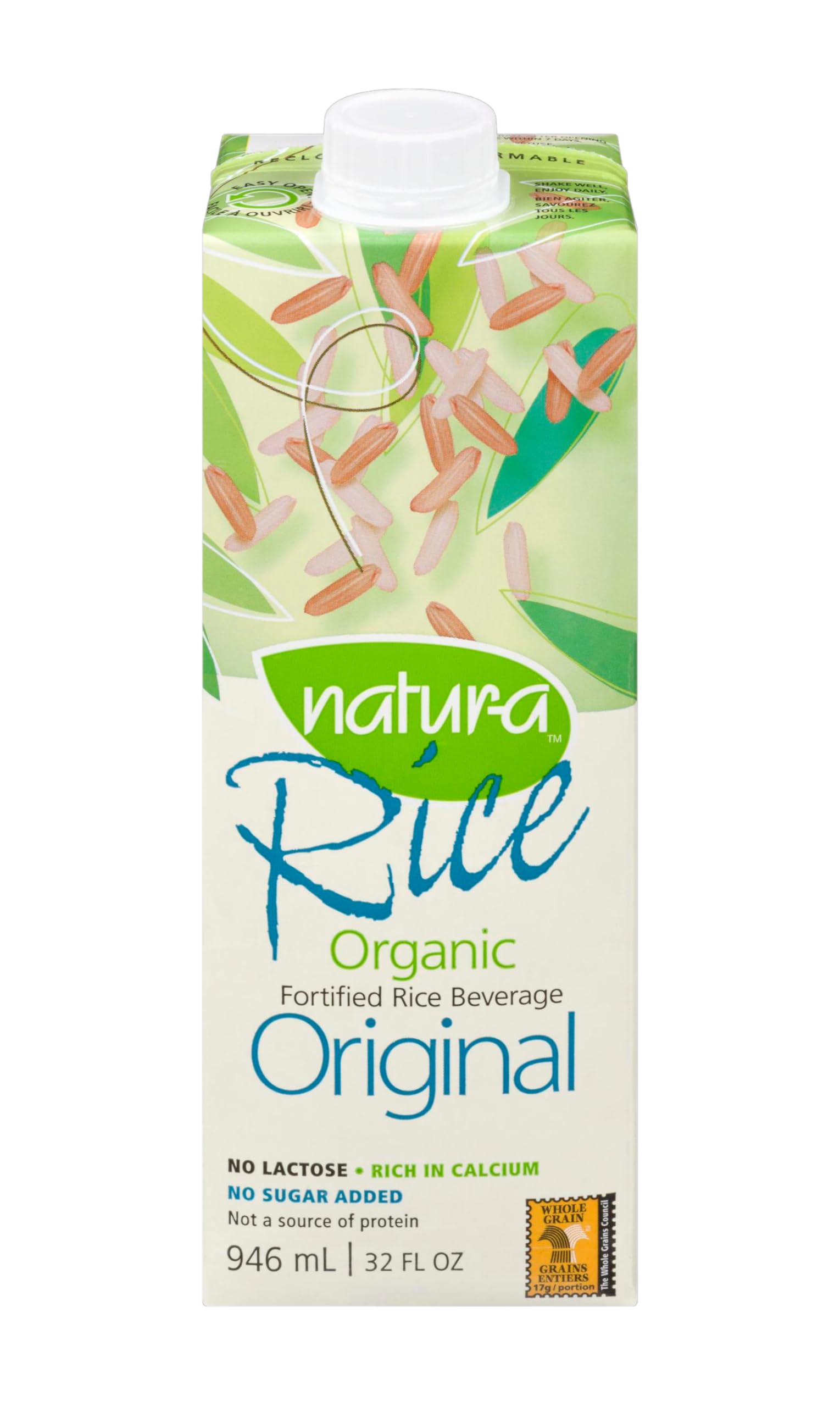 NATURA Organic Rice Milk - Original - Gluten Free - Lactose Free ...