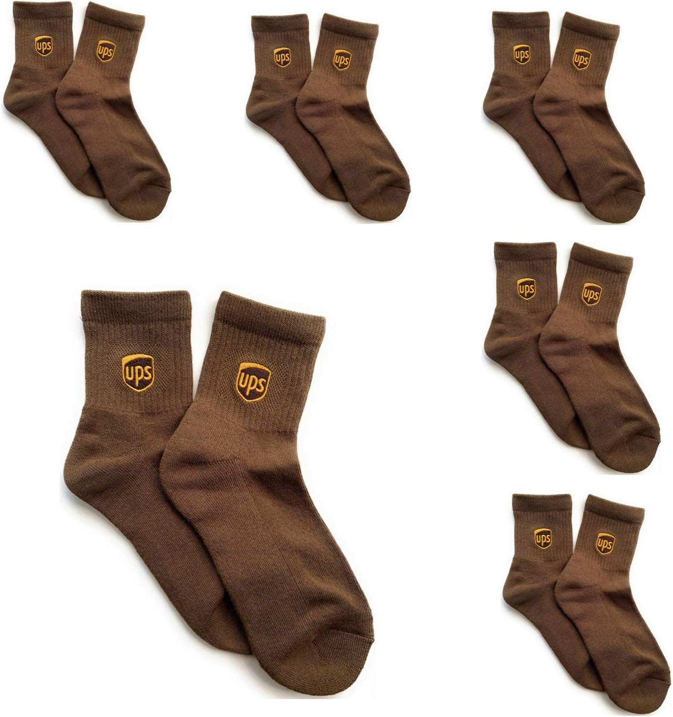 United Parcel Service Brown UPS Ankle Socks (Men's Small (6-8)) at ...