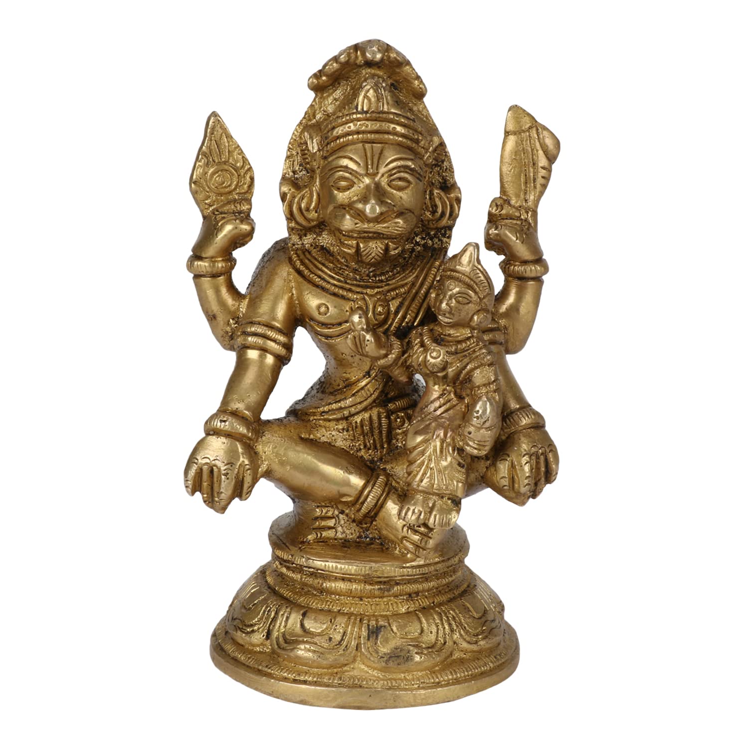 Buy Kartique Brass Idol Narasimha Reincarnation of Lord Vishnu with ...