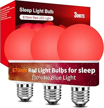 Amazon.com: Aogled Red Light Bulbs for Sleep 9W E26,Red Night Light ...