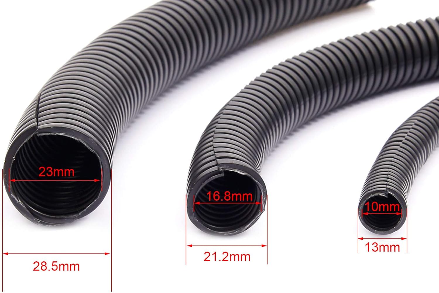 SurePromise Corrugated Conduit Split Plastic Flexible Cable Protection ...
