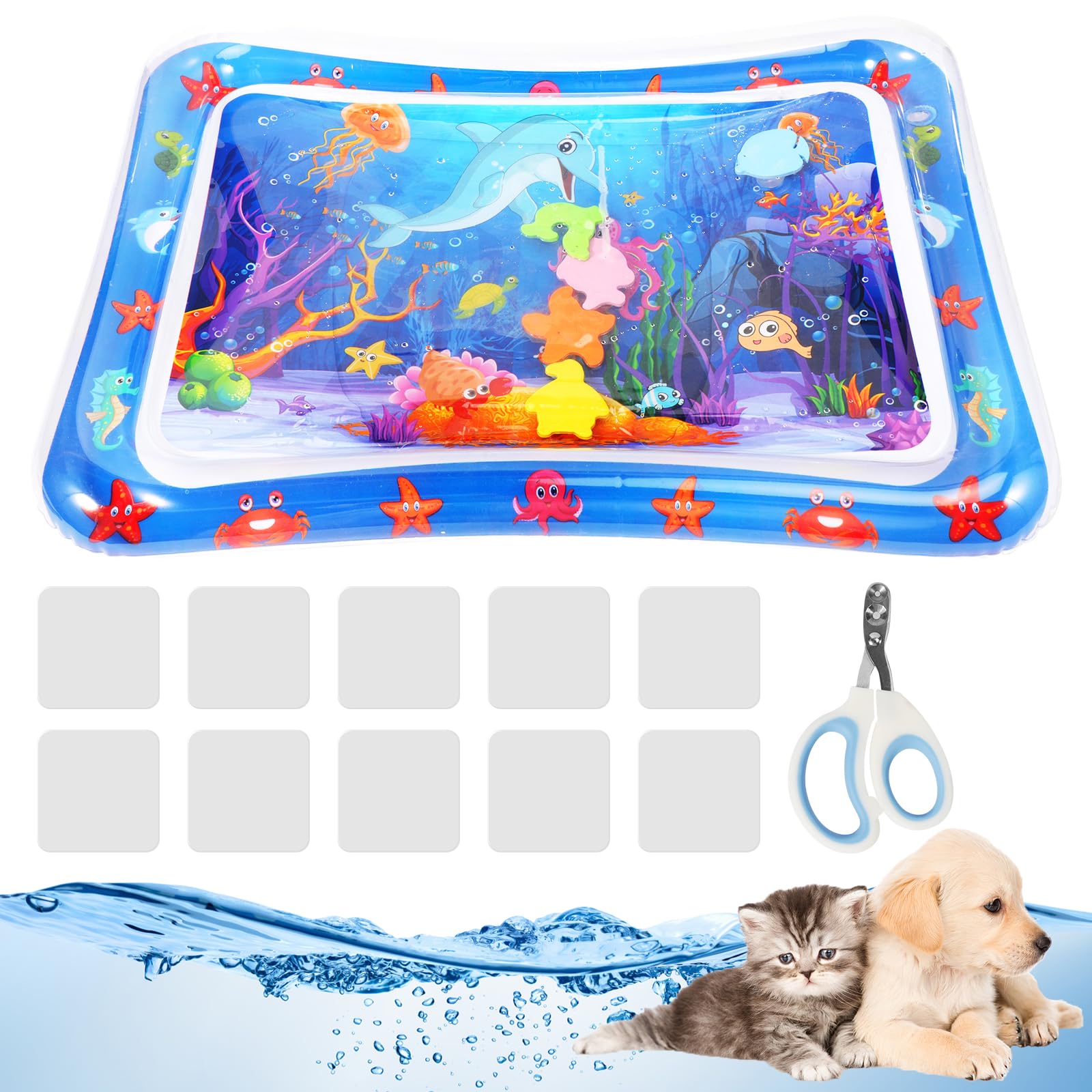 Amazon.com: Thickened Cat Water Sensory Play Mat, Anti-Scratch Water ...
