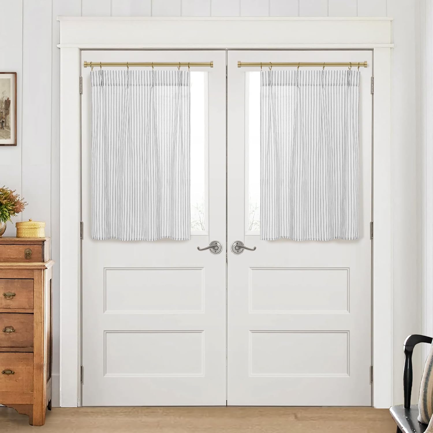 Amazon.com: 40 Inch Long Curtains,Sheer Linen Pleated to 42 in Length ...