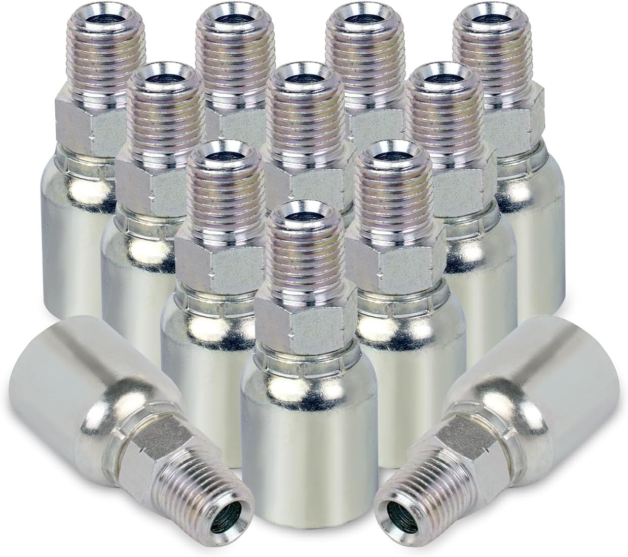 Amazon.com: Racewill 12 Pack 1/4" Hydraulic Hose Fittings, 1/4" I.D. Hose x 3/8" JIC 37° Female ...