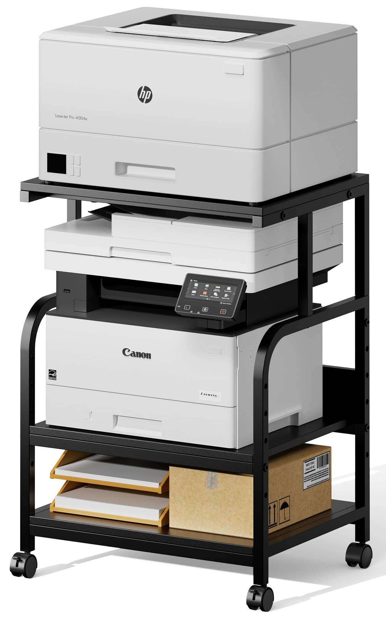 24x24 Inch Printer Cart Warmiehomy 24x24 Inch Printer Stand With Wheels ...