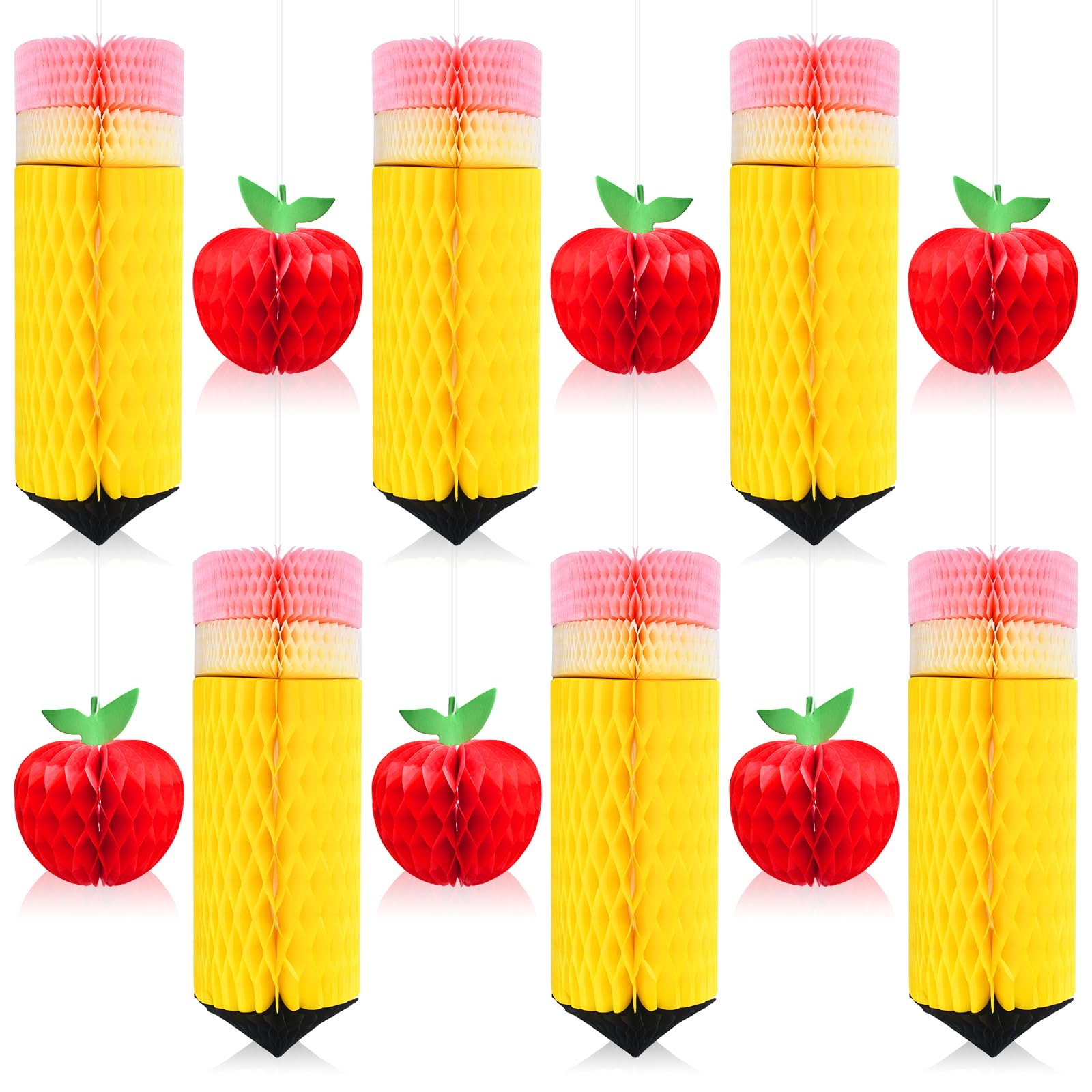 Snapklik.com : 12-Pack Back To School Honeycomb Hanging Decorations 3D ...