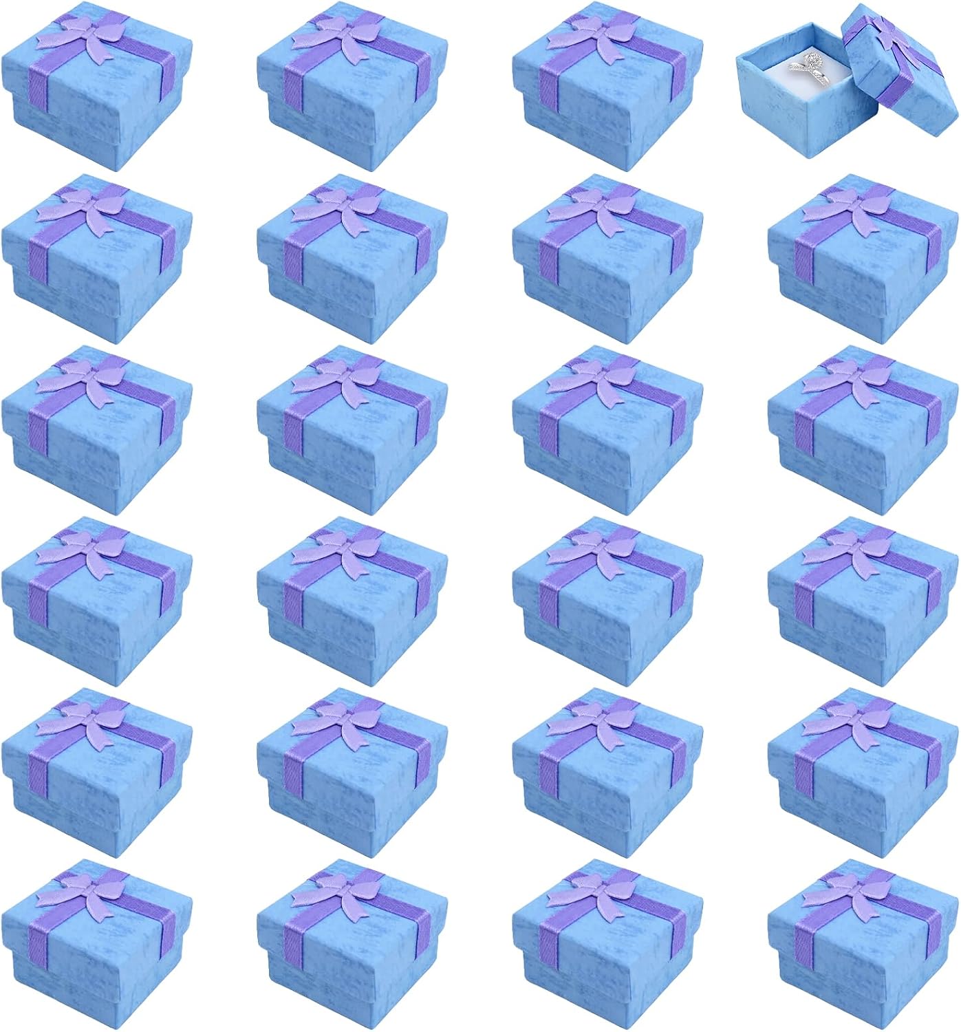 24 Pack Jewelry Gifts Boxes,Kraft Boxes,Square Cardboard Packaging Box ...