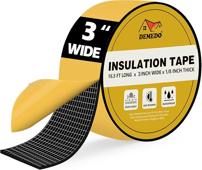 Amazon.com: Pipe Insulation Tape, 16.5 FT x 3 Inch Pipe Insulation Roll ...