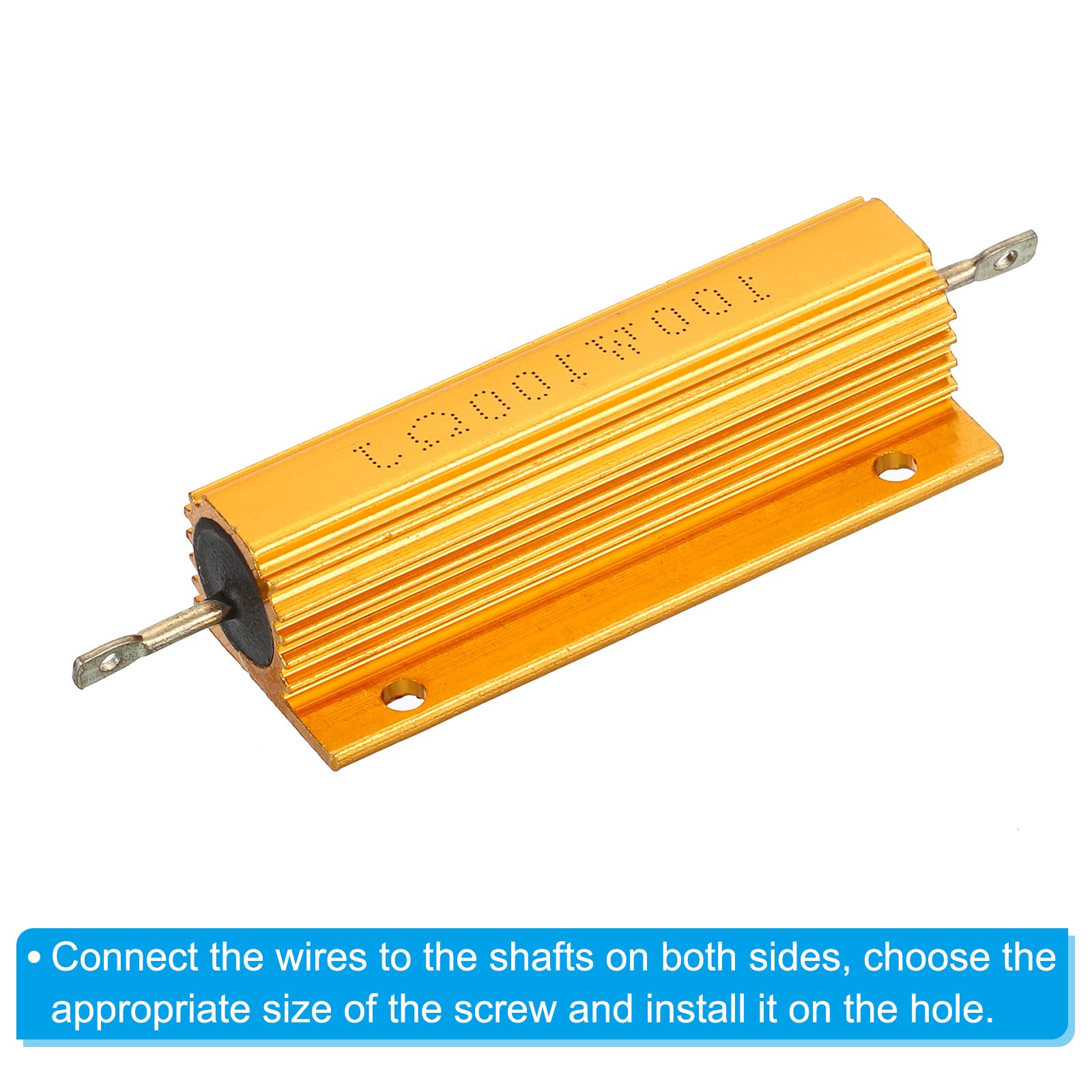 Snapklik.com : 100W 100 Ohm Aluminum Shell Resistor, 5 Pack Aluminum ...