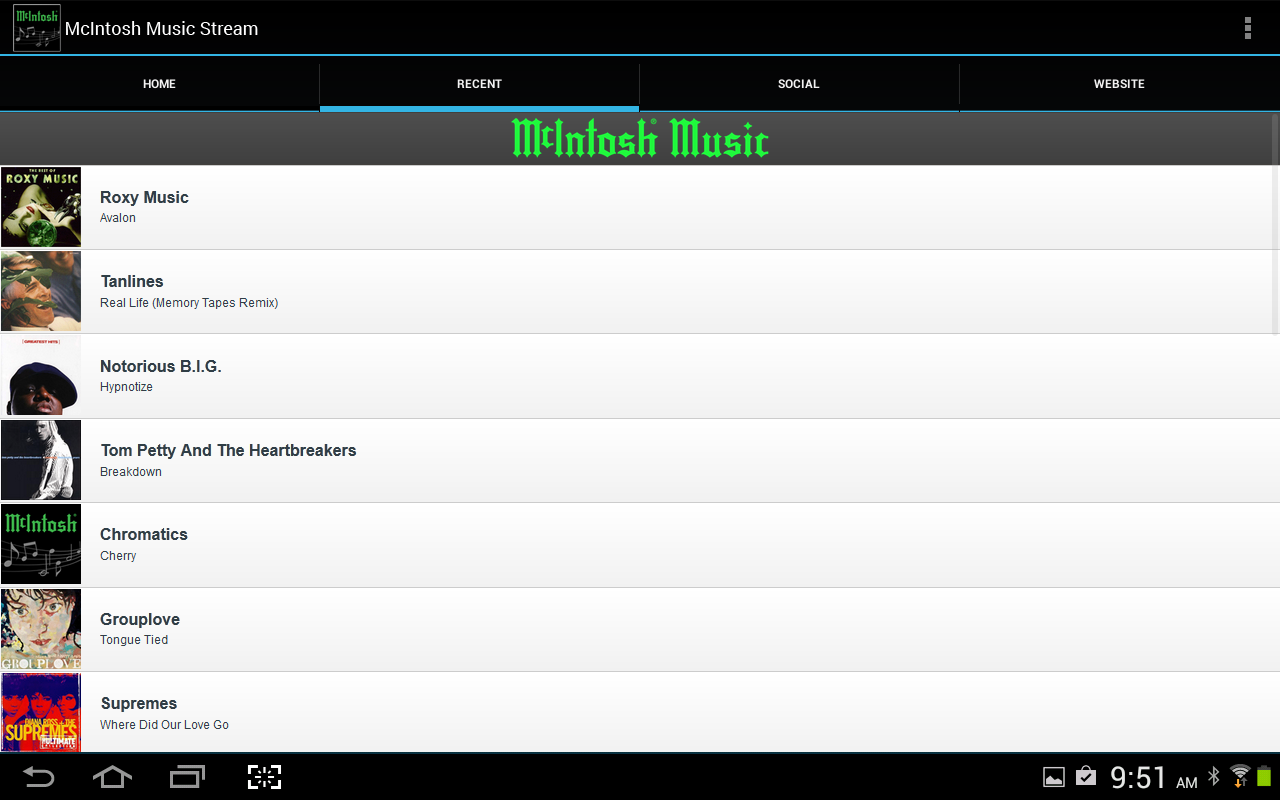 McIntosh Music Stream Tablet - App on Amazon Appstore