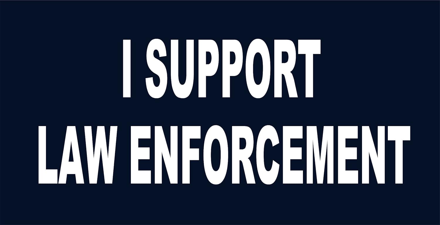 Amazon.com: I Support Law Enforcement - 8" Wide **White**Vinyl Decals ...