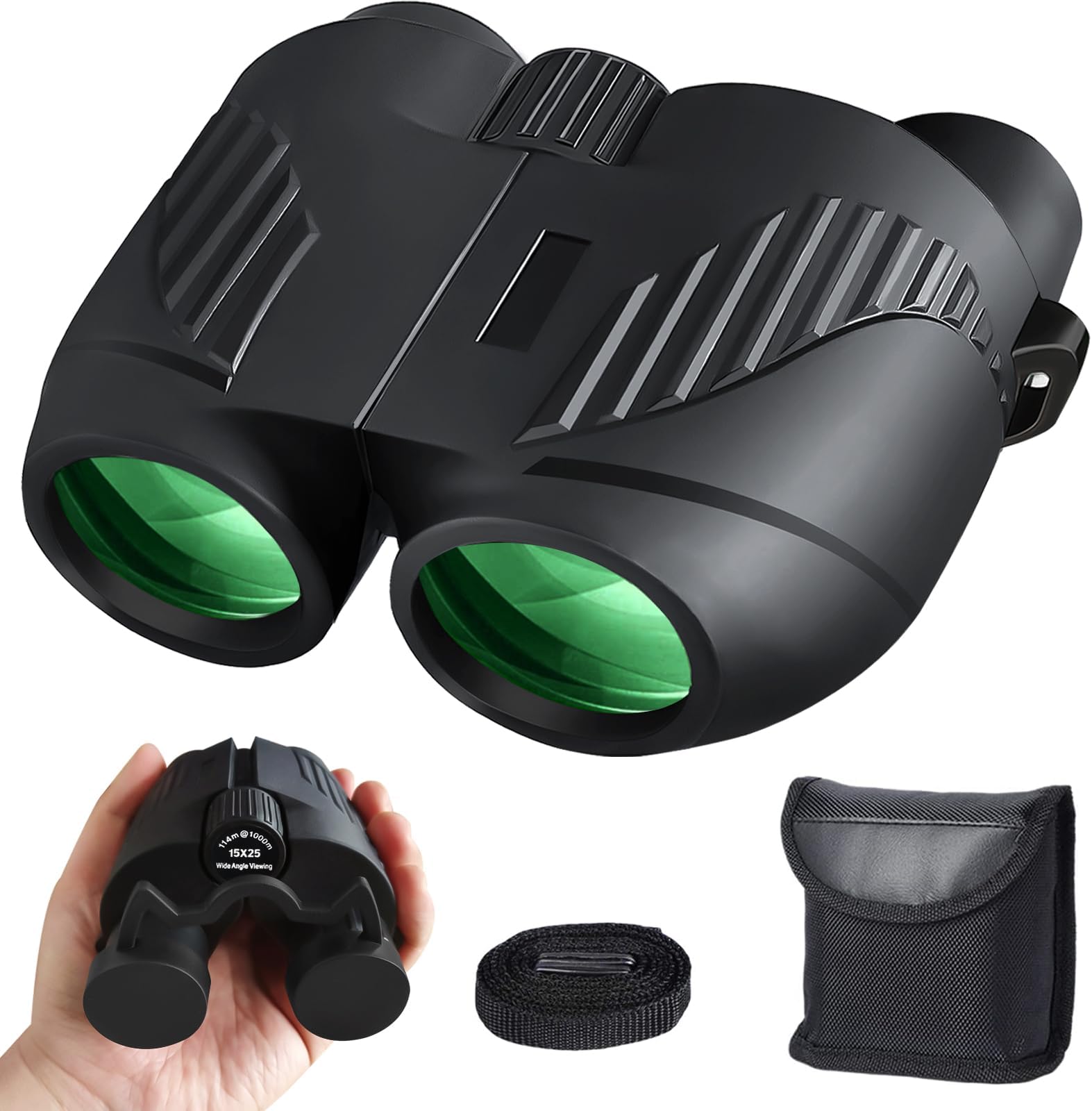 Amazon.com : Binoculars for Adults and Kids High Powered 15x25 ...