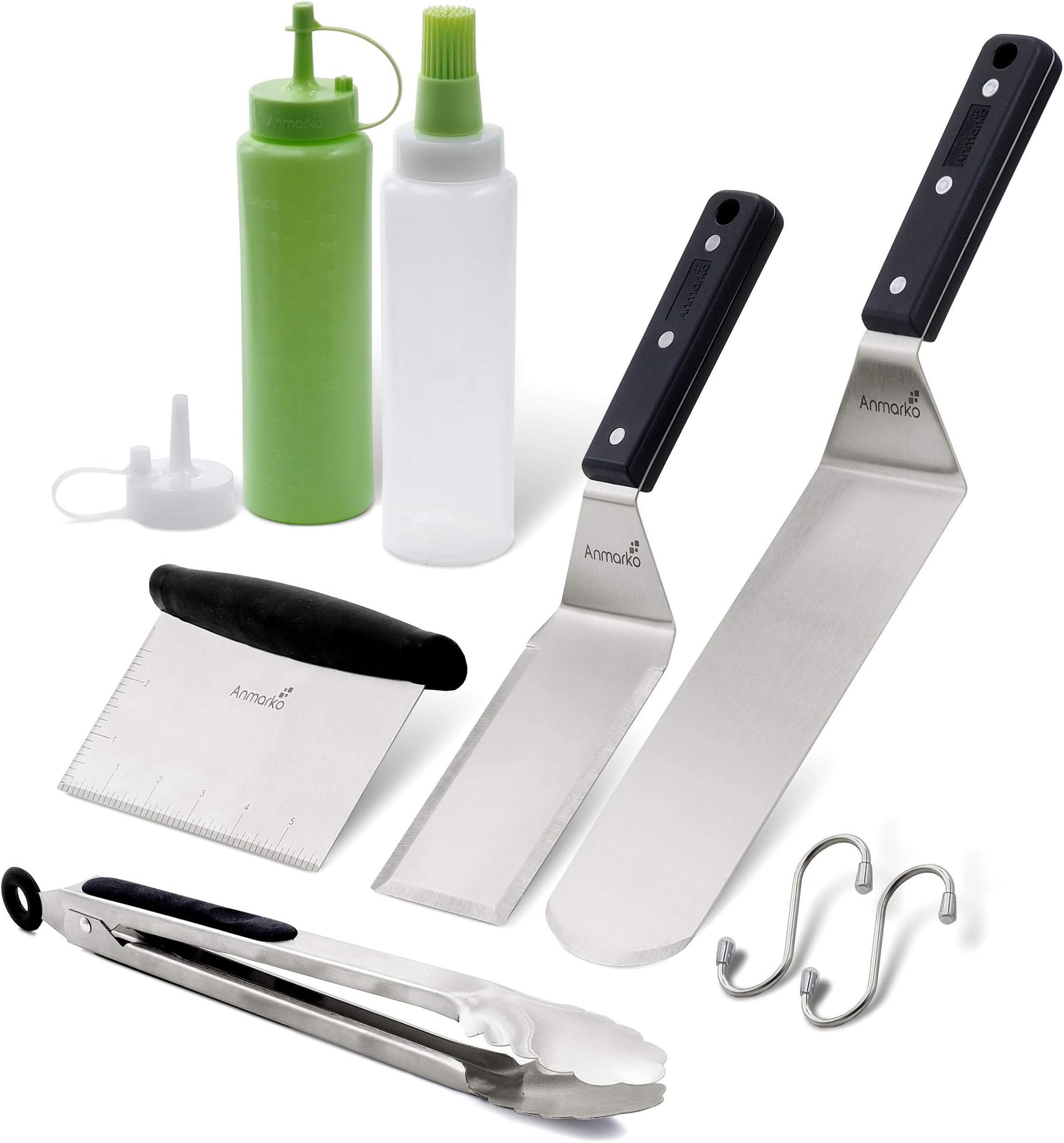 Amazon.com : Anmarko Metal Spatula Set Stainless Steel and Scraper ...