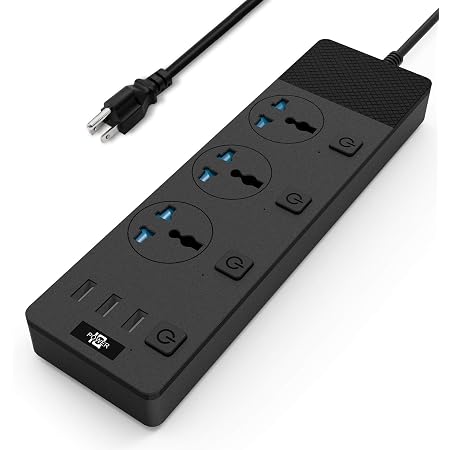 Amazon.com: Wonpro WES4-D105 Universal Power Strip 6-Outlet Surge ...