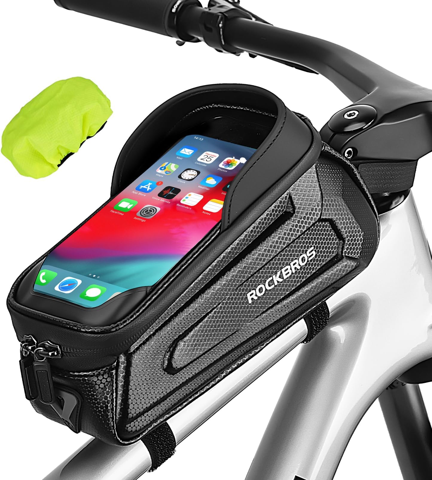 Amazon.com: WILD MAN Bike Phone Bag Mount EVA Bike Front frame Bag ...