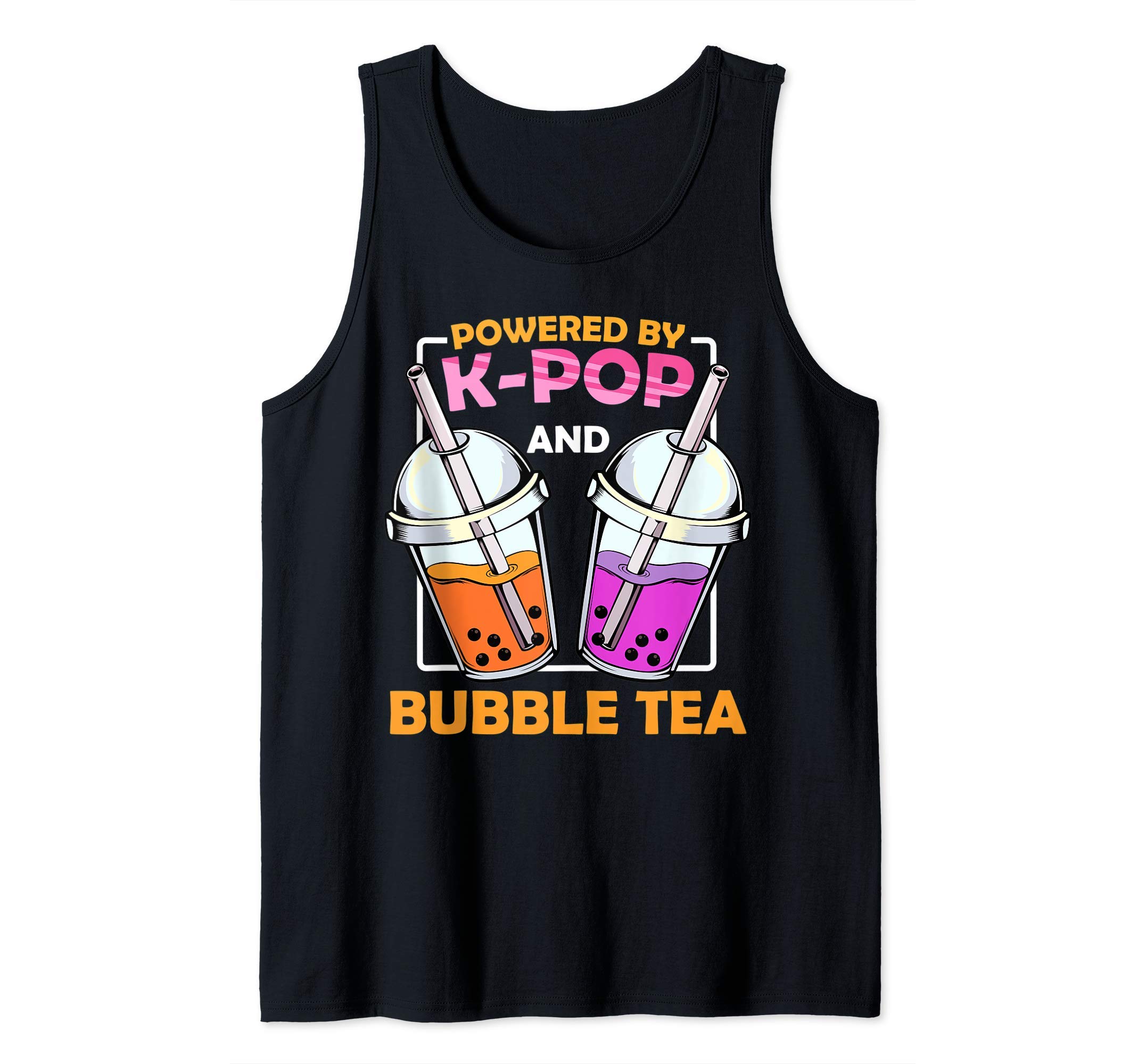 Buy Powered By K-Pop And Bubble Tea Boba K-Drama Korean Music Tank Top ...