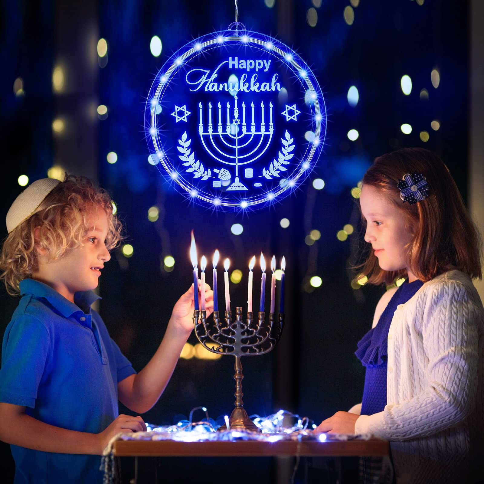 Chanukah Menorah In Window