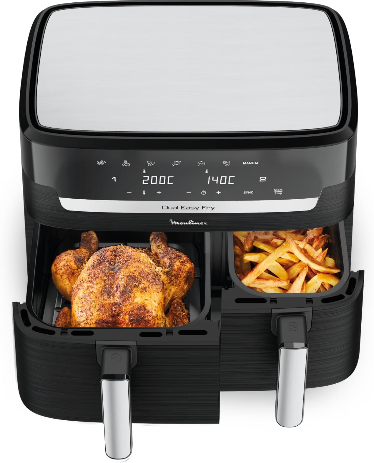 Moulinex Friggitrice ad Aria, 8.3 Litri, Dual Easy Fry con Doppio ...