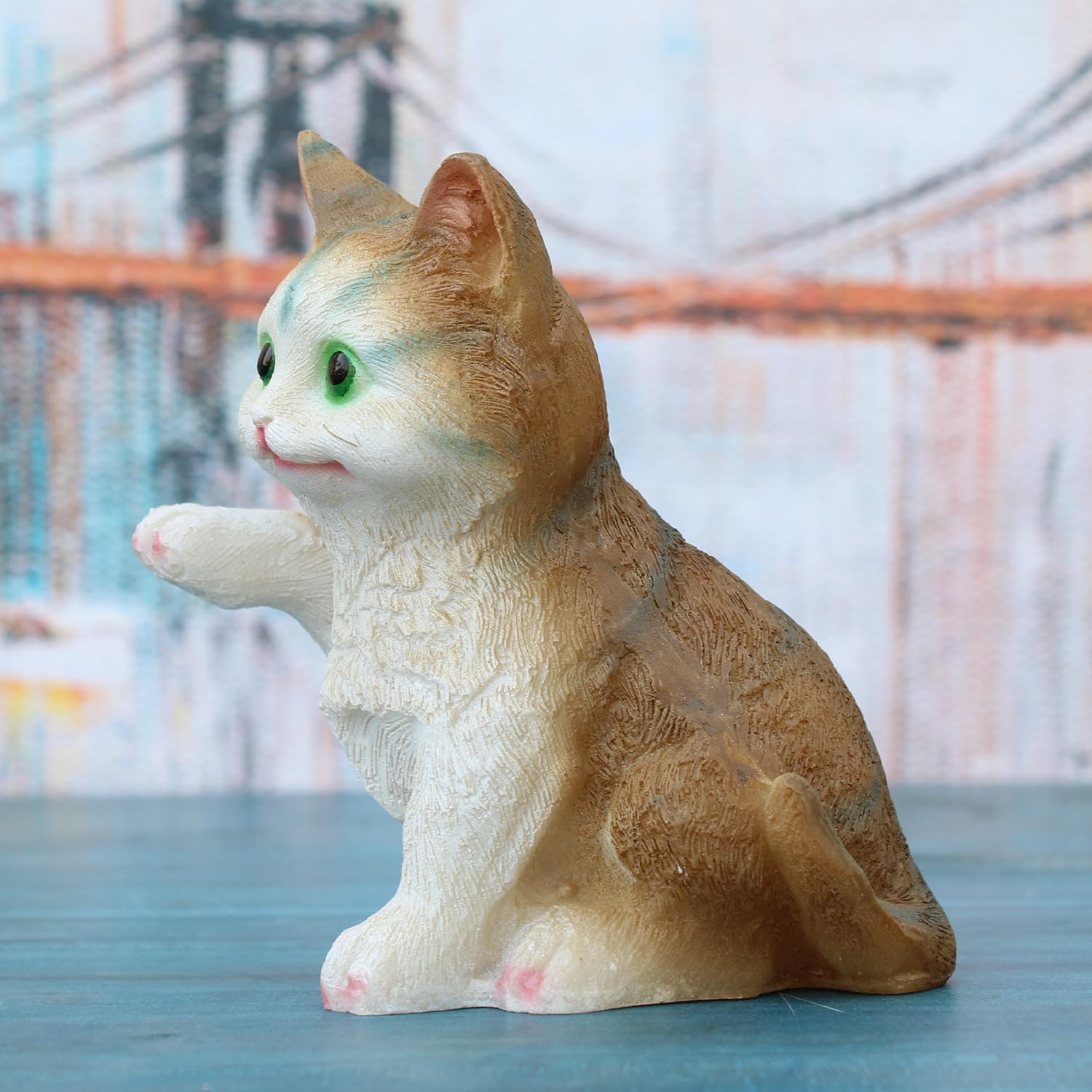 Buy Atorse Dancing Cute Cats Figure Ornament Tabletop Sculpture ...
