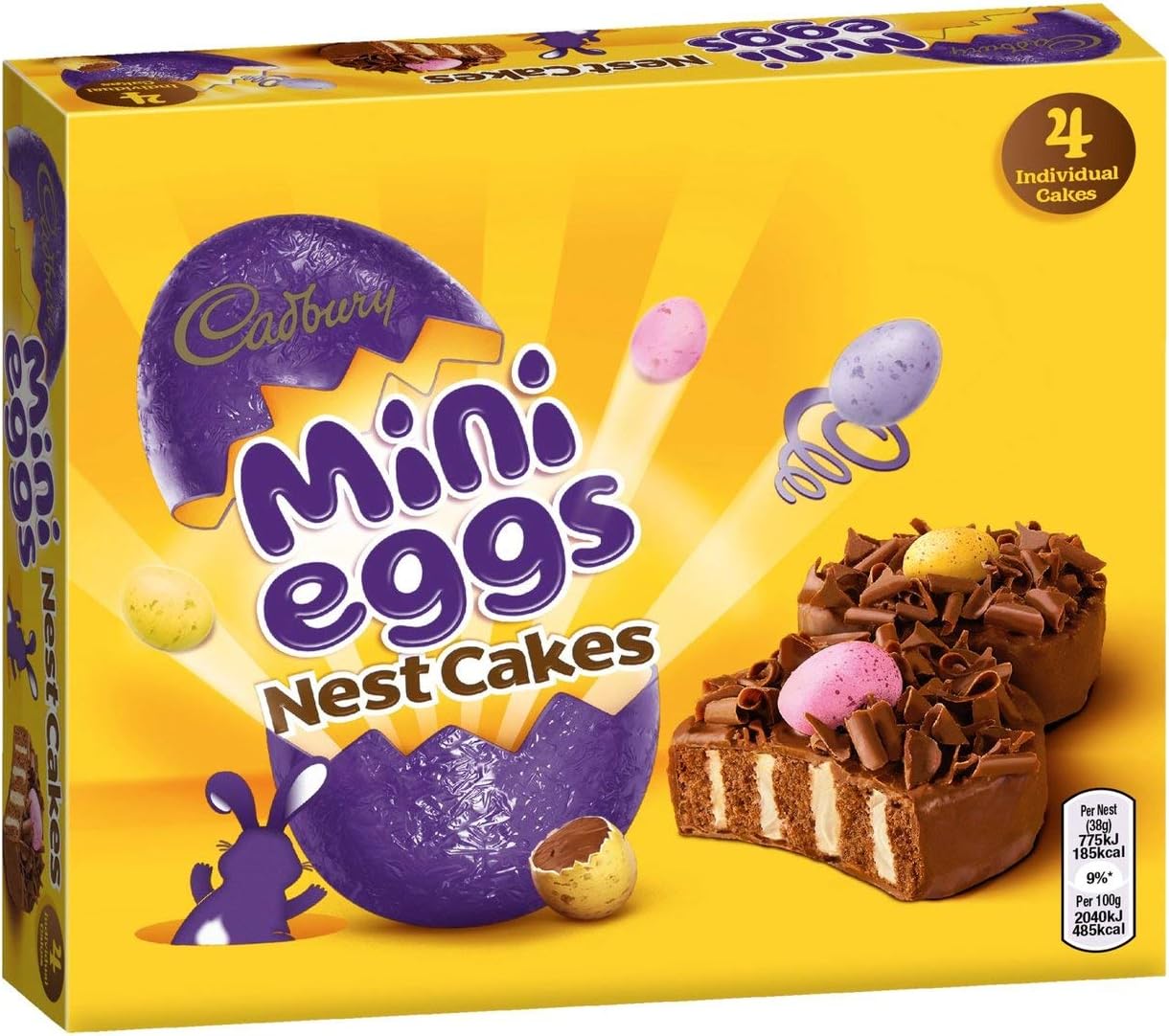 Cadbury Chocolate Mini Egg Nest Cakes 4 per Pack : Amazon.co.uk: Grocery