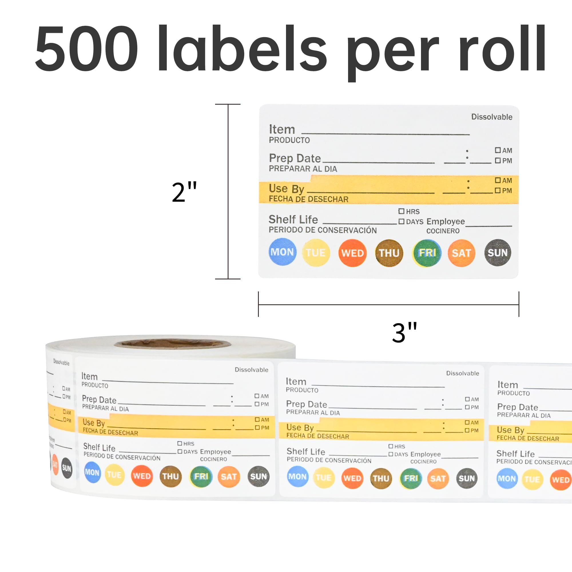 Snapklik.com : L LIKED Dissolvable Food Labels 2”x 3" No Residue Food ...