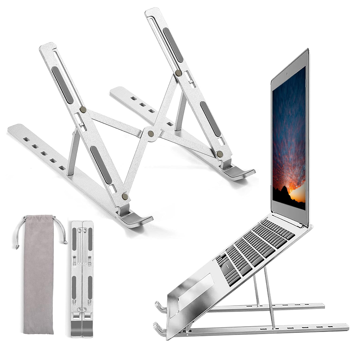 Amazon.com: ZNKG Laptop Stand for Desk, Adjustable Laptop Riser ...