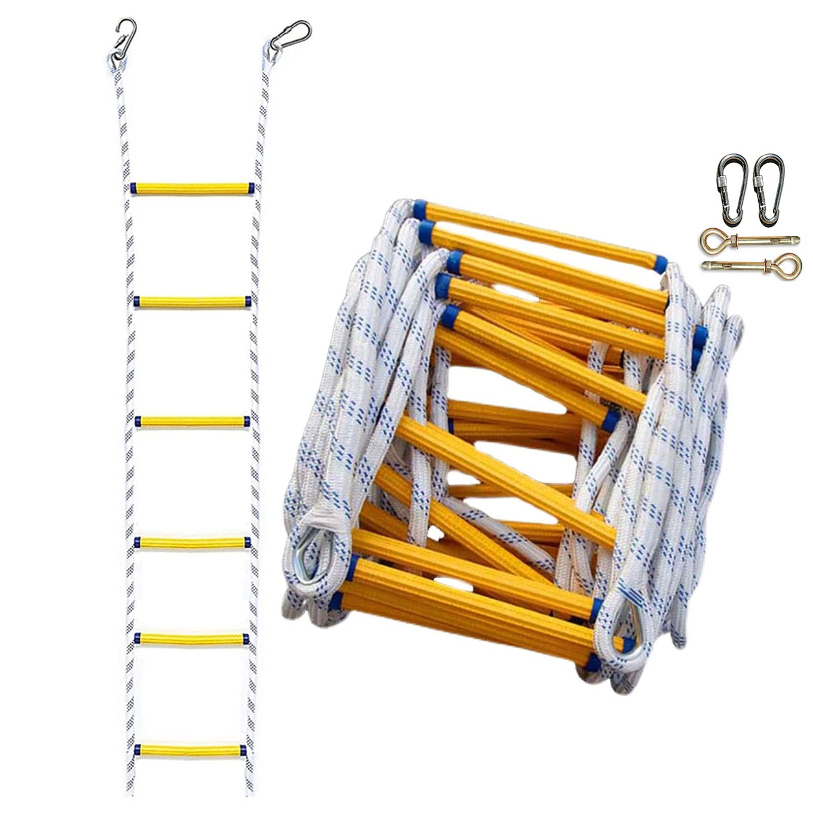 PHONME Rope ladder Emergency Fire Escape Ladder 2/3/4 storey for Home ...