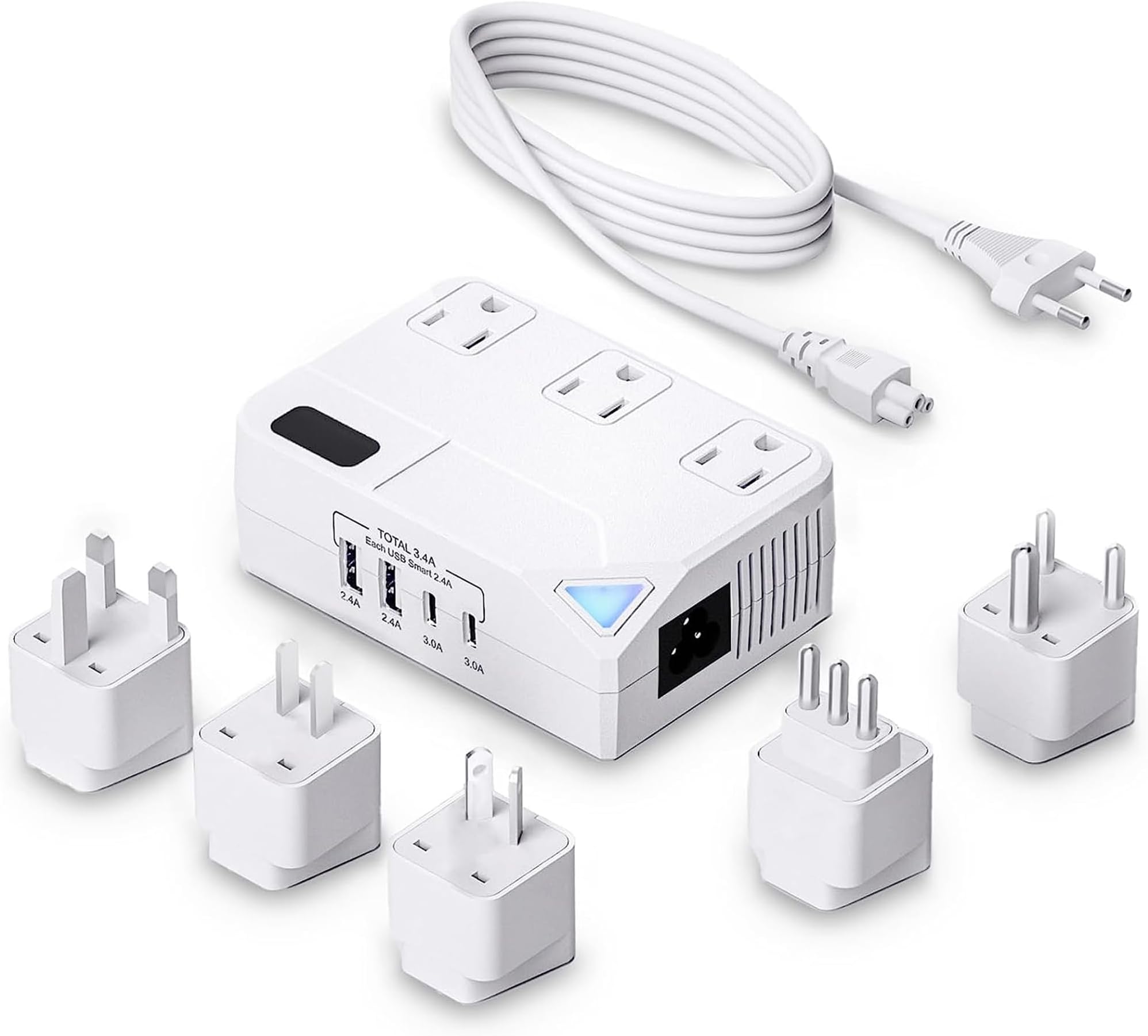 Amazon.com: Voltage Converter Adapter Step Down 220V to 110V AC Output ...