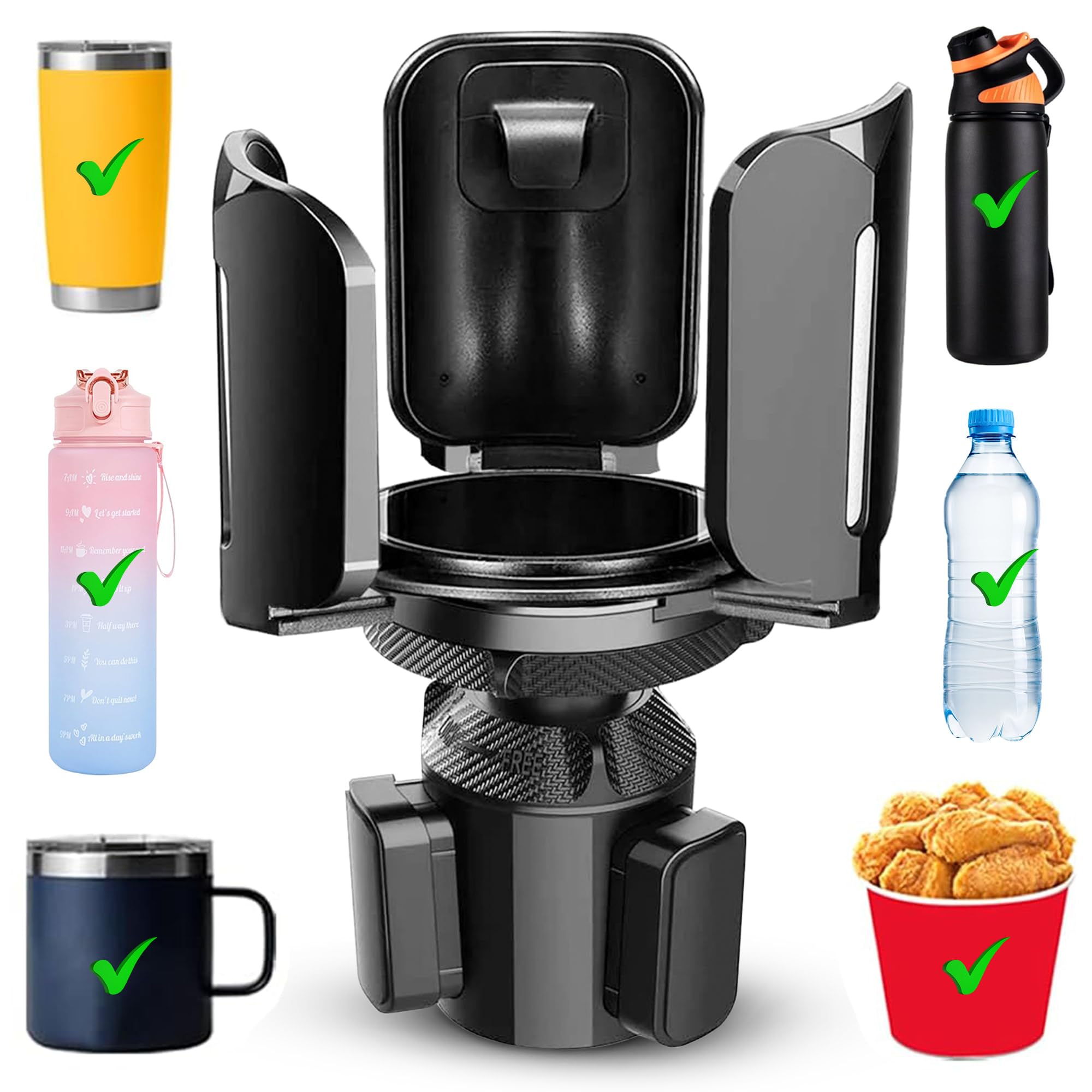 Amazon.com: 2024 Upgraded 2-in-1 Car Cup Holder Expander Adapter with ...