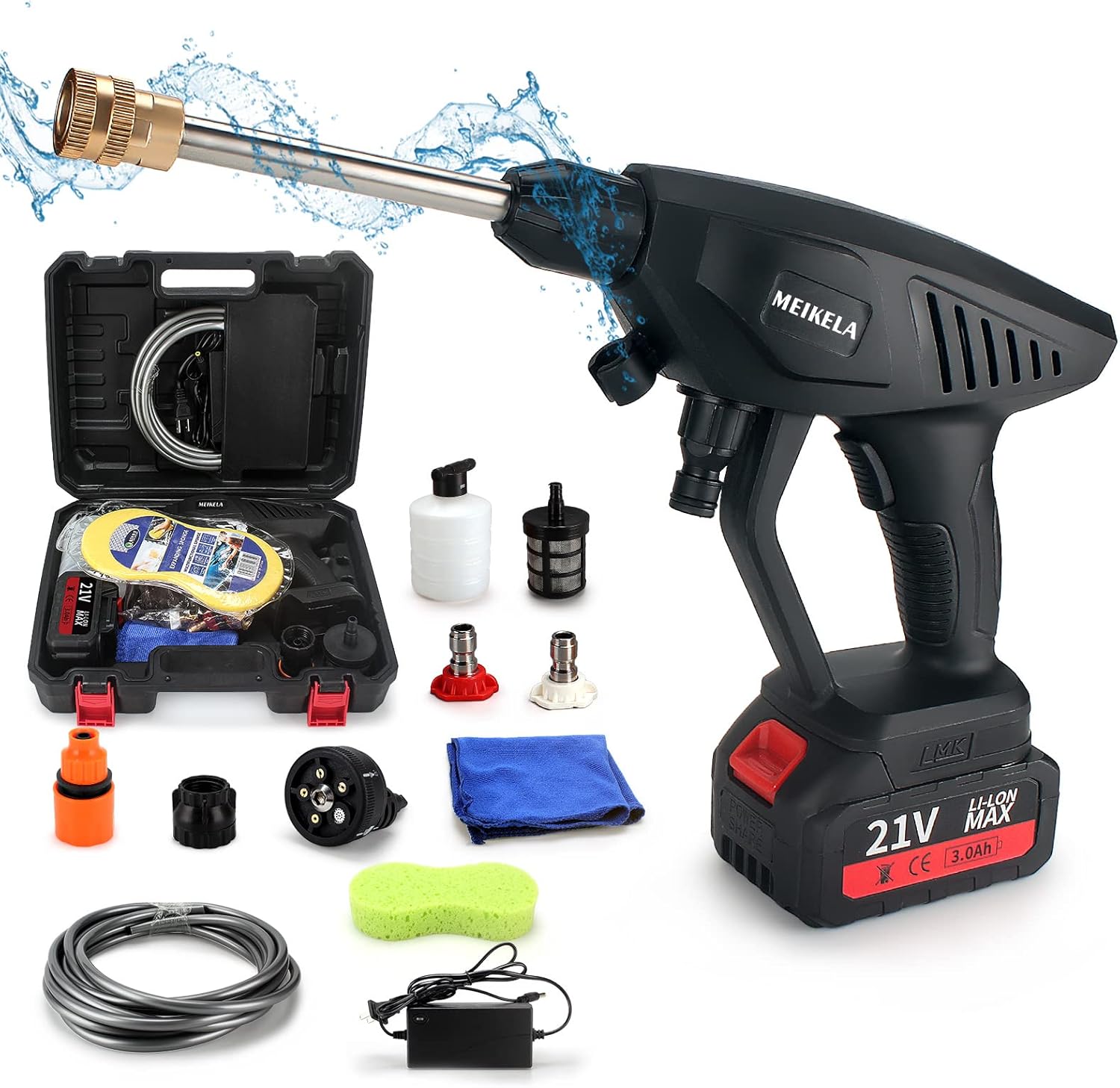 Amazon.com : Cordles Battery 21v Cleaner Machine 160w Small Water ...