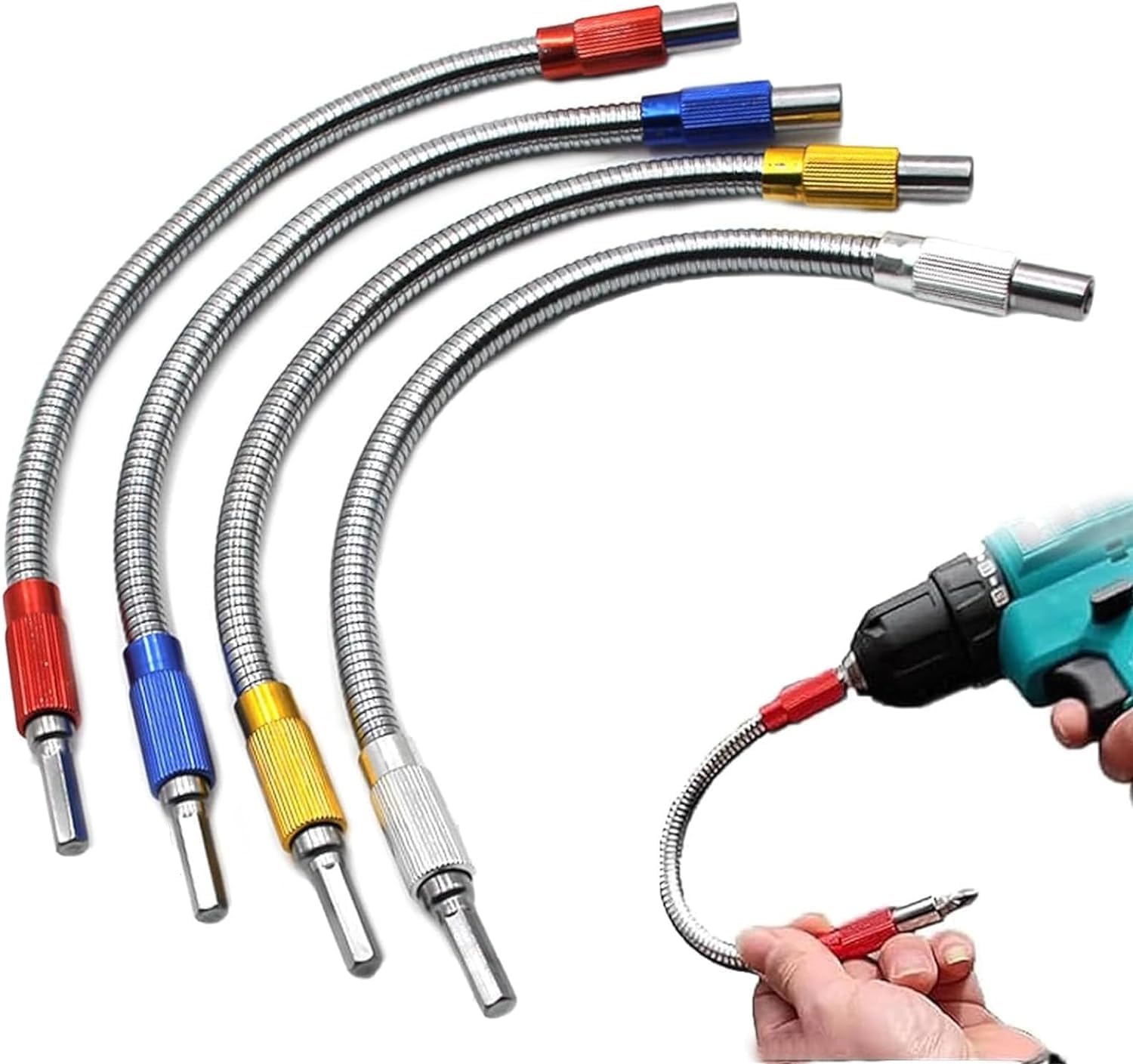 Hexagonal Shank Metal Flex Universal Extension Bit Holder, Flexible ...