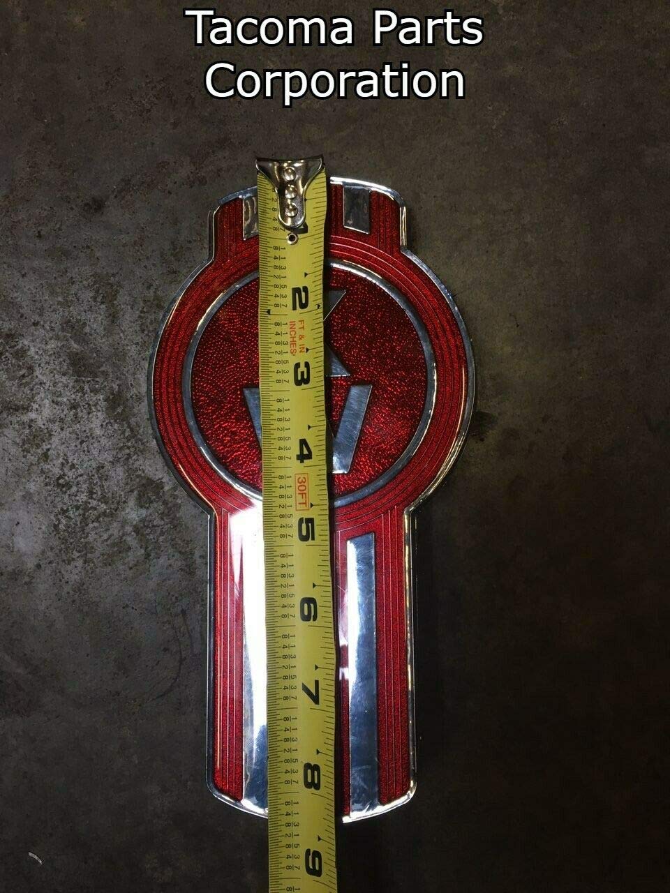 Logo Kenworth Rosso Cromo Kenworth Logo Emblem Replacement Chrome Red ...