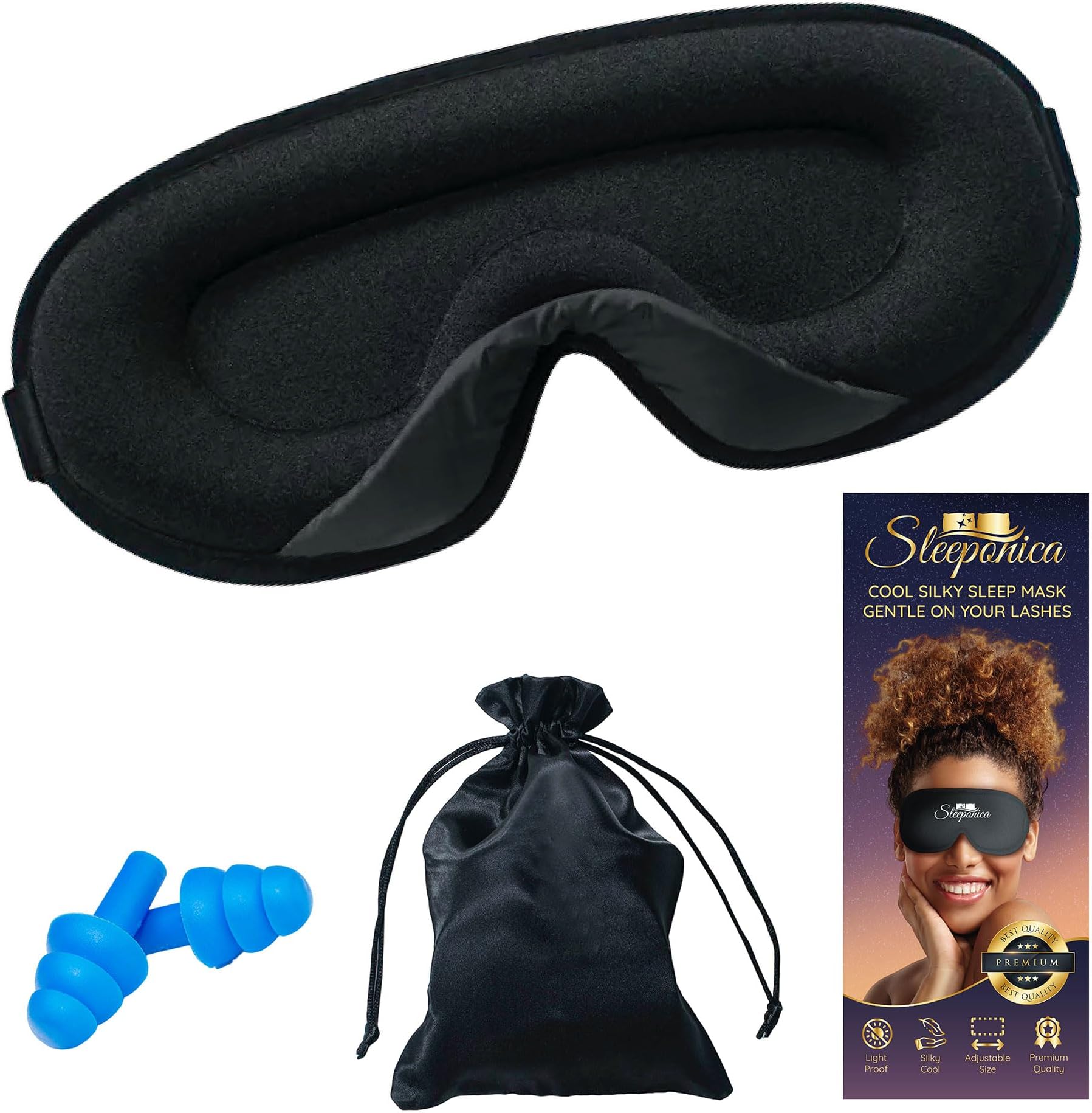 Amazon.com: Sleep Mask for Men and Women 3D Contoured Eye Mask Patented ...