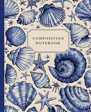 Composition Notebook: Coastal Granddaughter Aesthetic - Blue and White ...