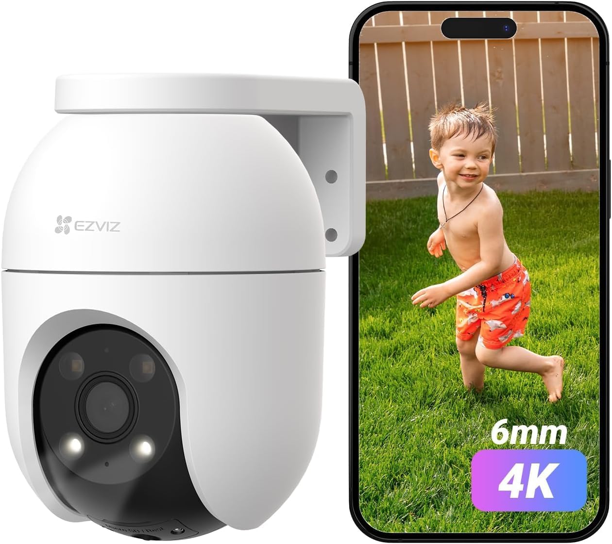 EZVIZ 4K Wifi Security Camera Outdoor Wired, Colour Night Vision, Human ...