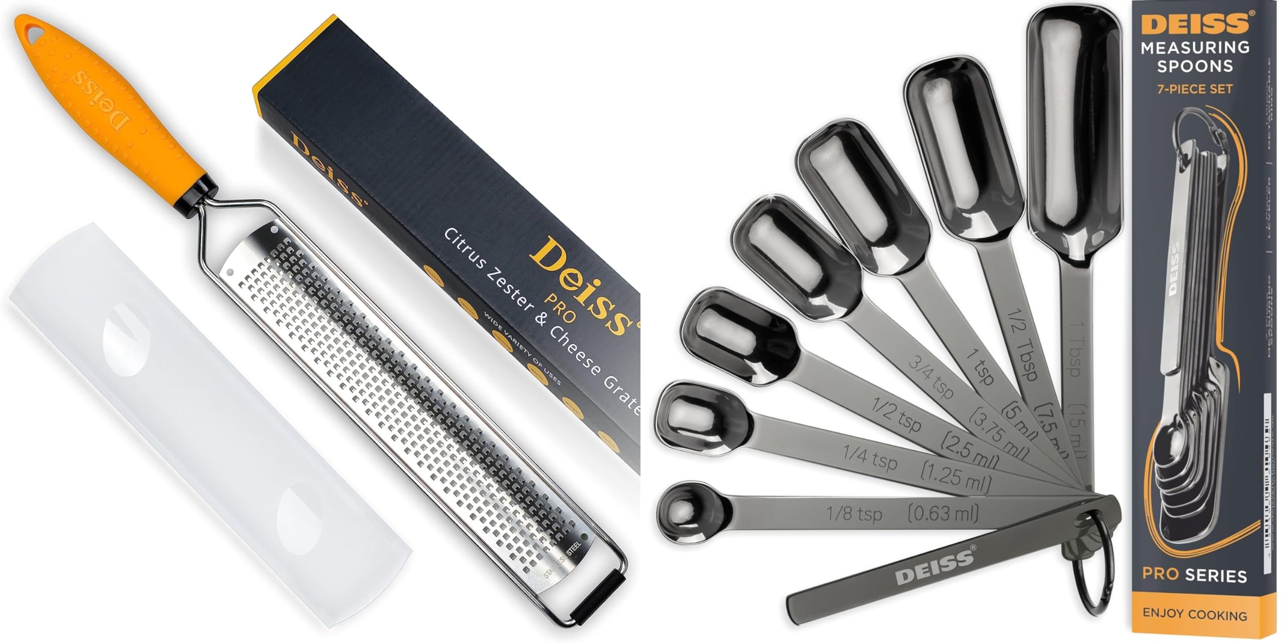 Amazon.com: Deiss PRO Lemon Zester & Heavy Duty Cheese Grater ...
