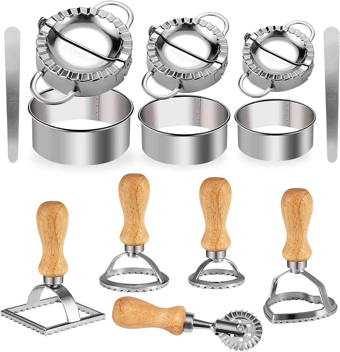 Amazon.com: RYONOGOBE Ravioli Maker Cutter Stamp Set With Wooden Handle ...